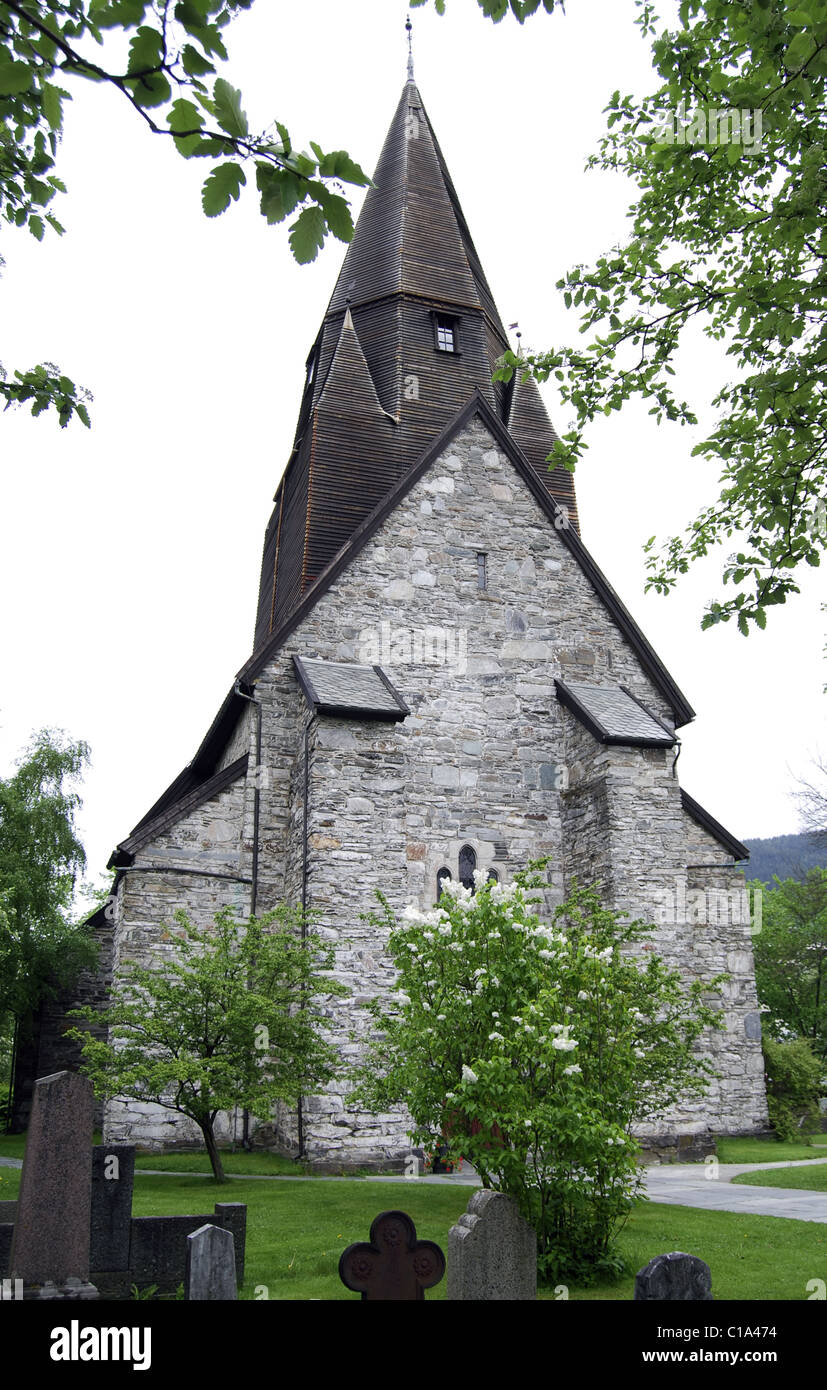 Vangskyrkja church, Voss, western Norway Stock Photo - Alamy