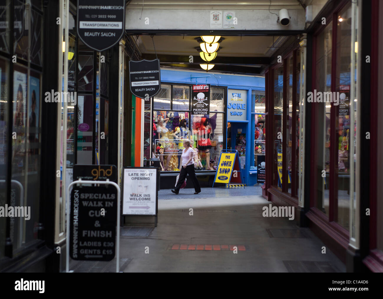 Duke Street Arcade Cardiff South Wales UK Stock Photo - Alamy