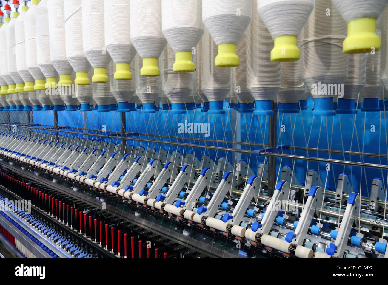 Cotton yarn production in a textile factory Stock Photo - Alamy