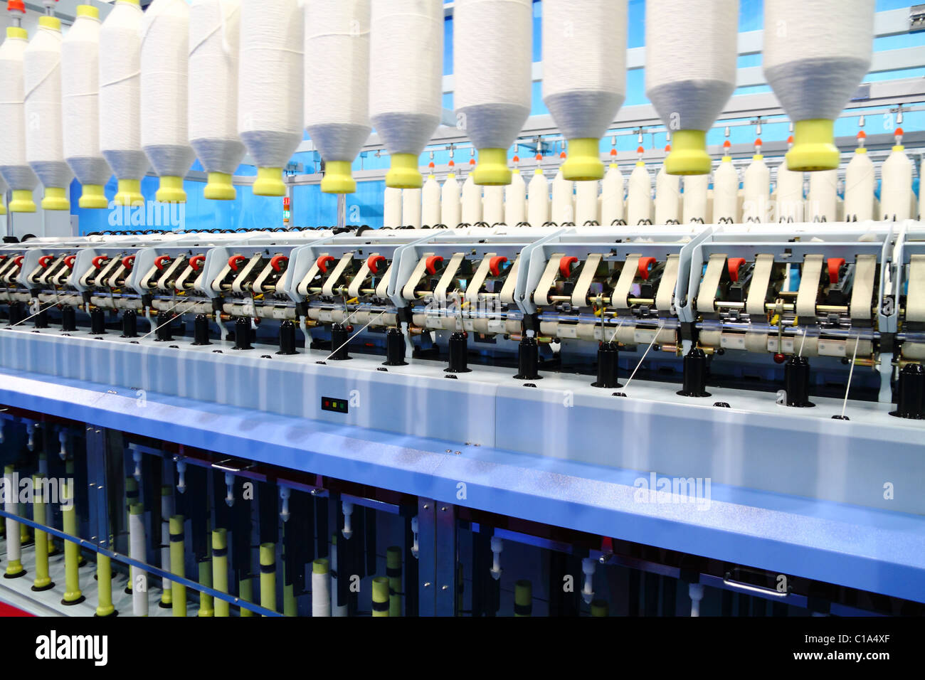 Cotton yarn production in a textile factory Stock Photo - Alamy