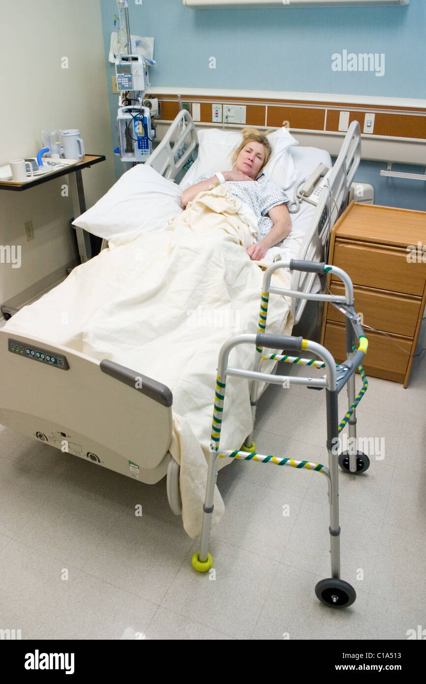 Extremely weak patient awaking in pain from anesthesia after extensive ...