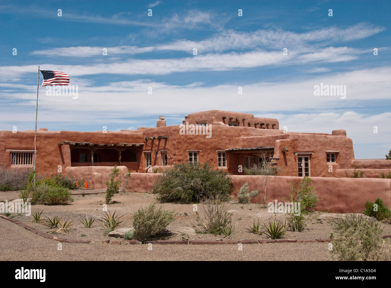 Painted Desert Inn Petrified Forest National Park Arizona USA Stock ...