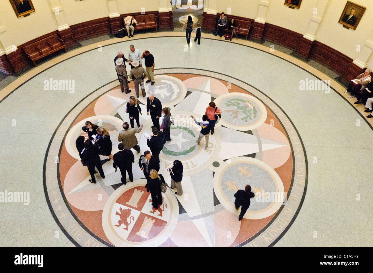 Texas state capitol building dome interior austin hi-res stock ...