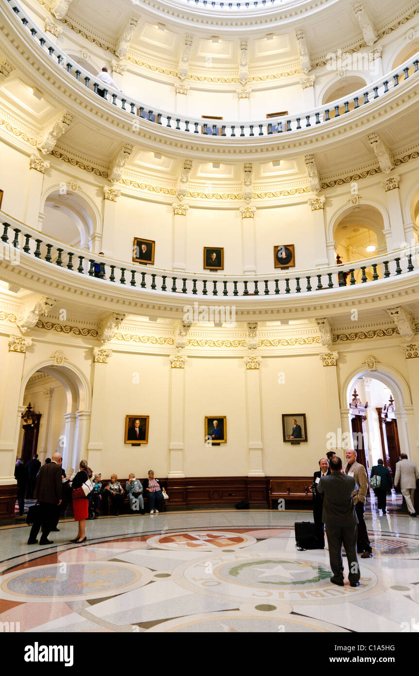 AUSTIN, Texas - Visitors stand in the central atrium under the dome of ...