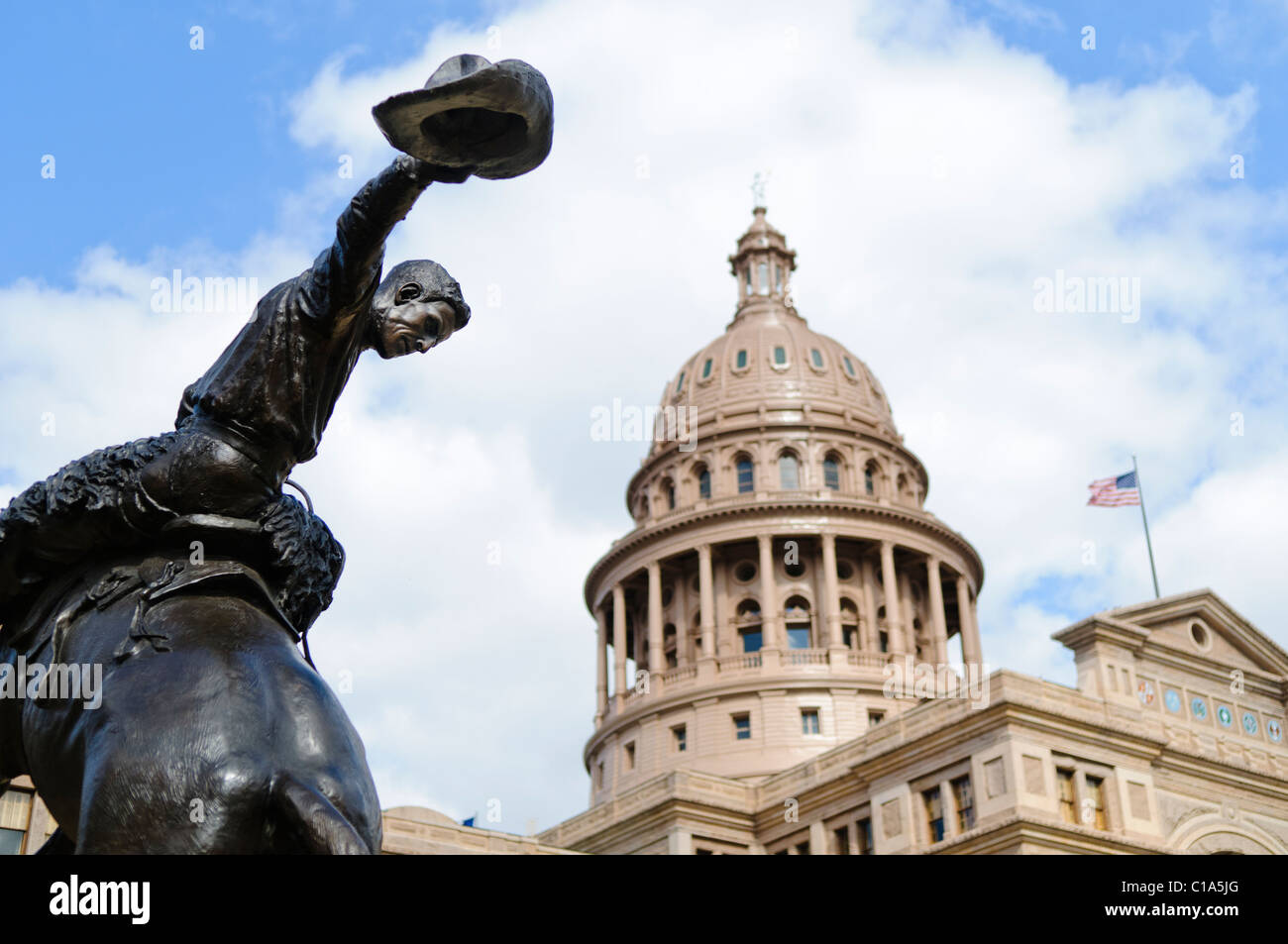 Texas State Capitol Bronze Cowboy On Horse Statue Austin Texas ...