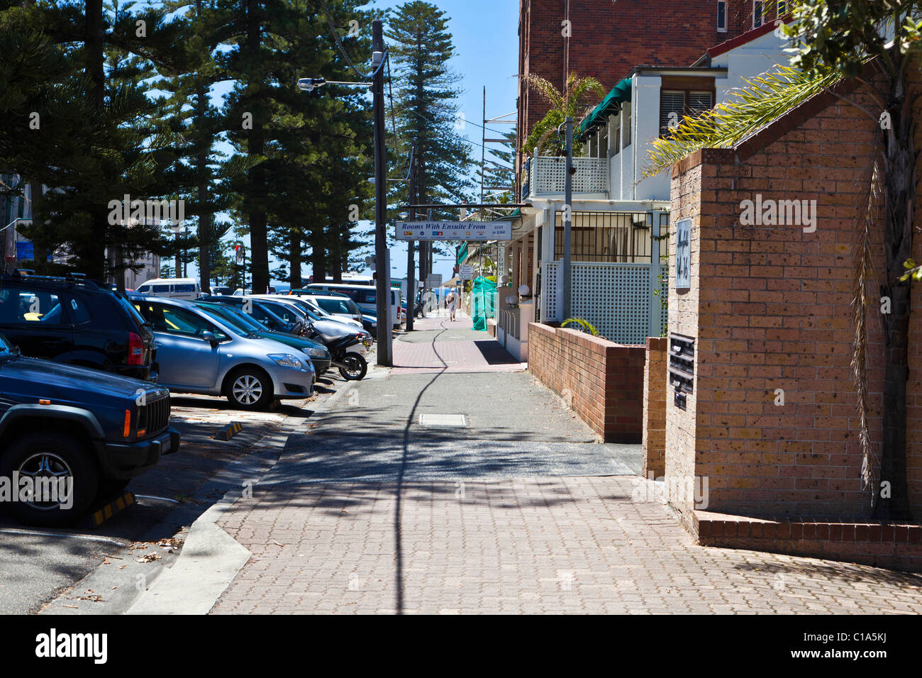 A street in the seaside suburb of Manly Stock Photo - Alamy