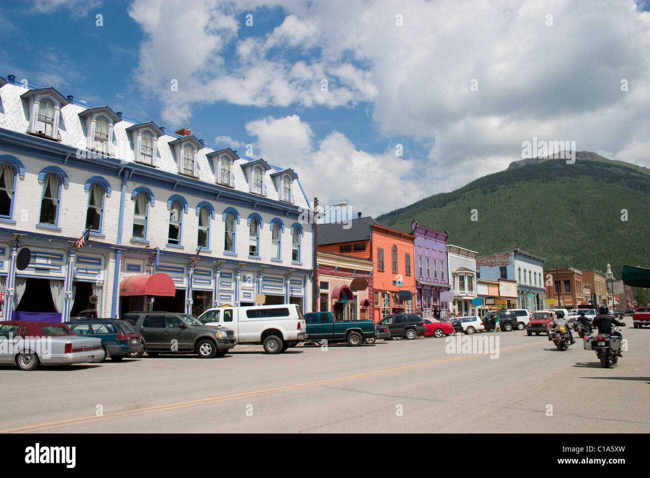 Downtown historic Silverton, Colorado during the summer Stock Photo - Alamy