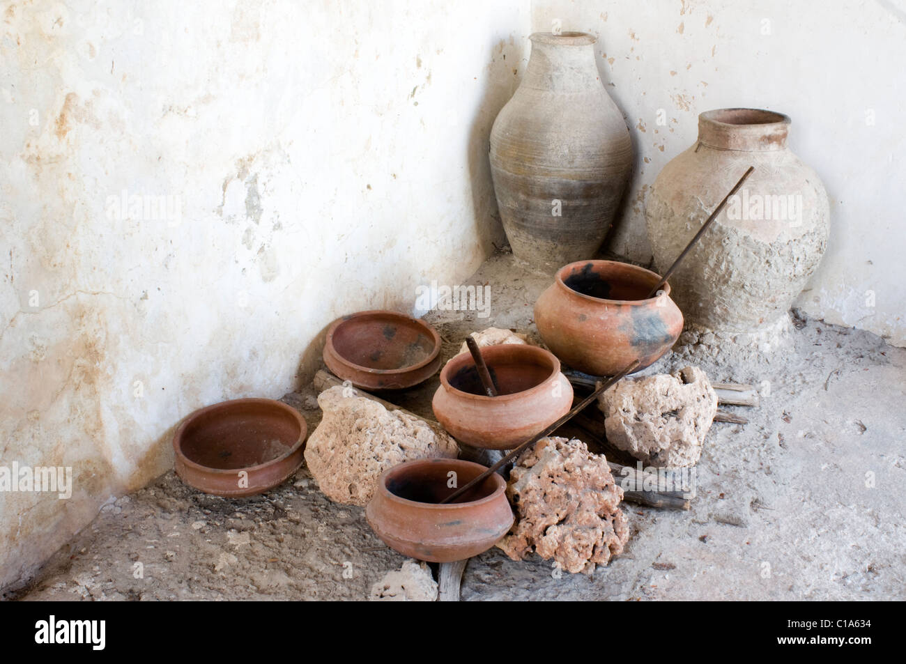Kitchen, Swahili House museum, Old Stone Town, Lamu, Kenya Stock Photo ...