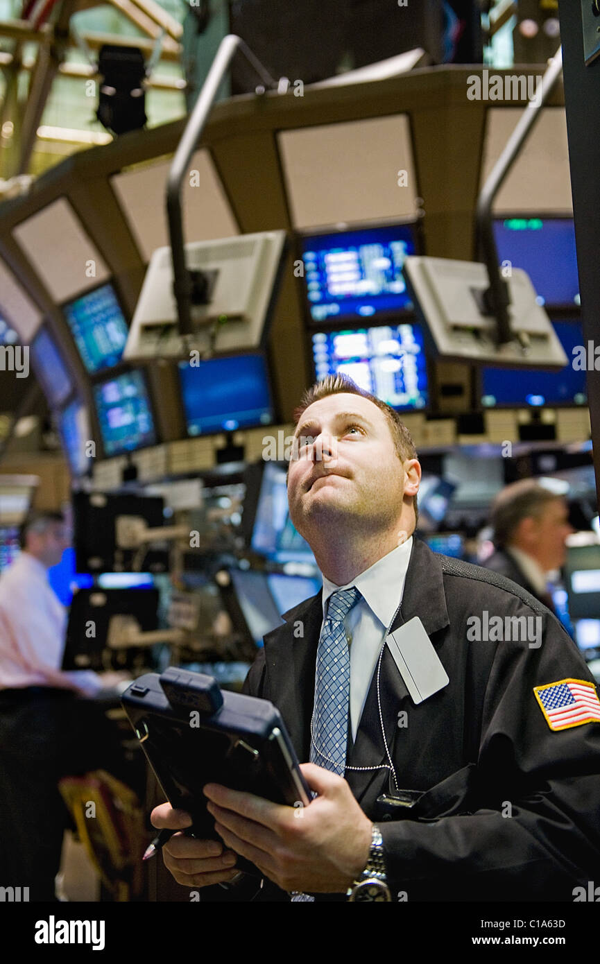 Stock exchange new york anxious hi-res stock photography and images - Alamy