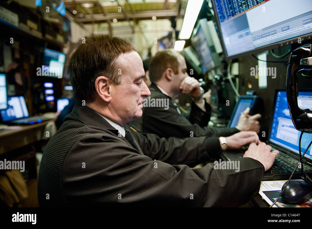 Stock exchange new york anxious hi-res stock photography and images - Alamy