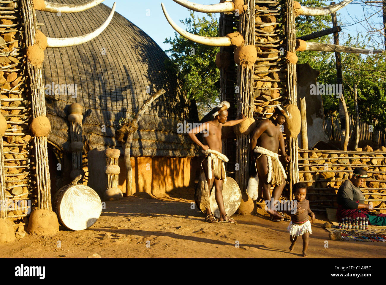Zulu people in village, Shakaland, South Africa Stock Photo - Alamy