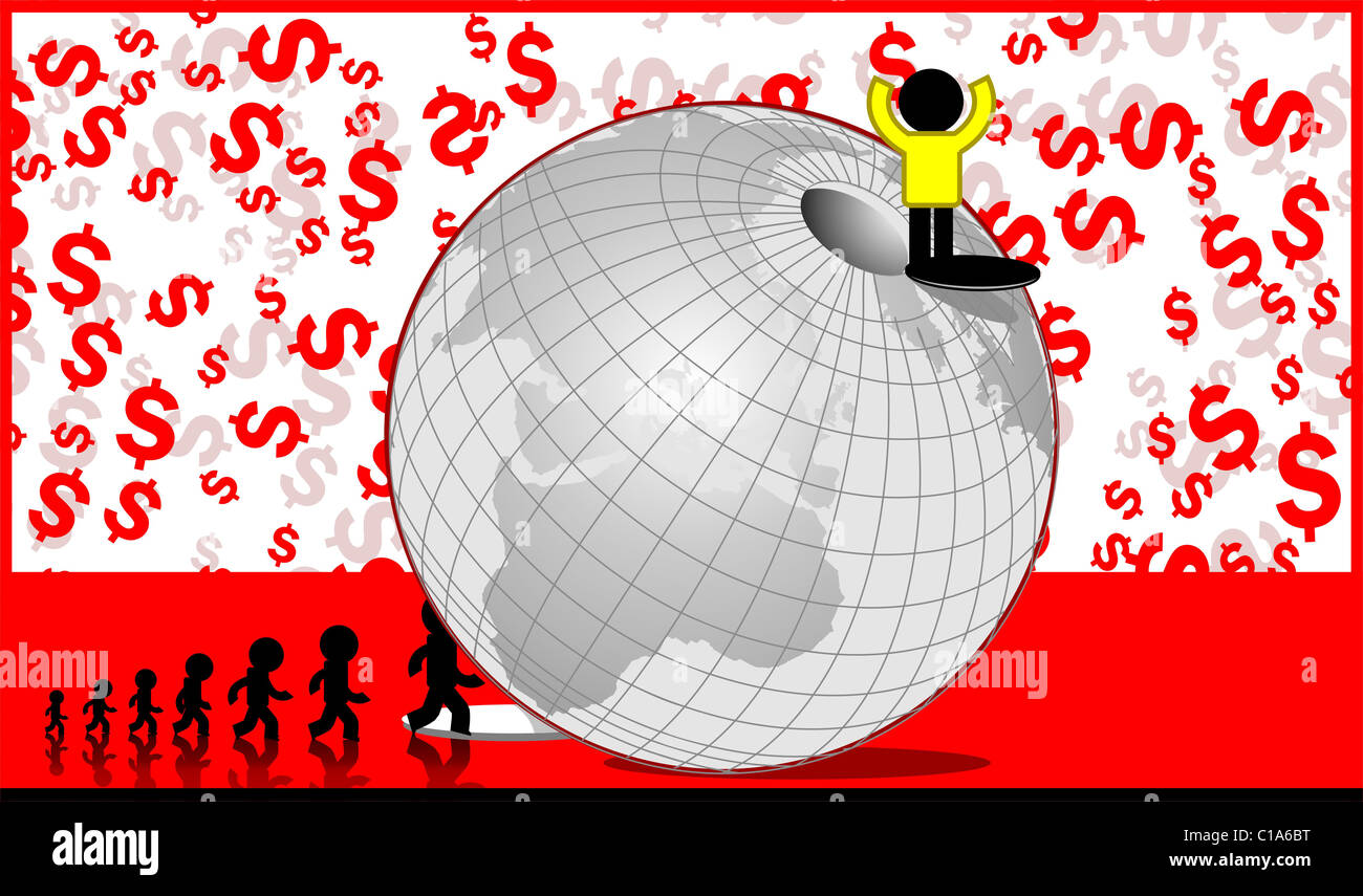 Man standing on globe hi-res stock photography and images - Alamy