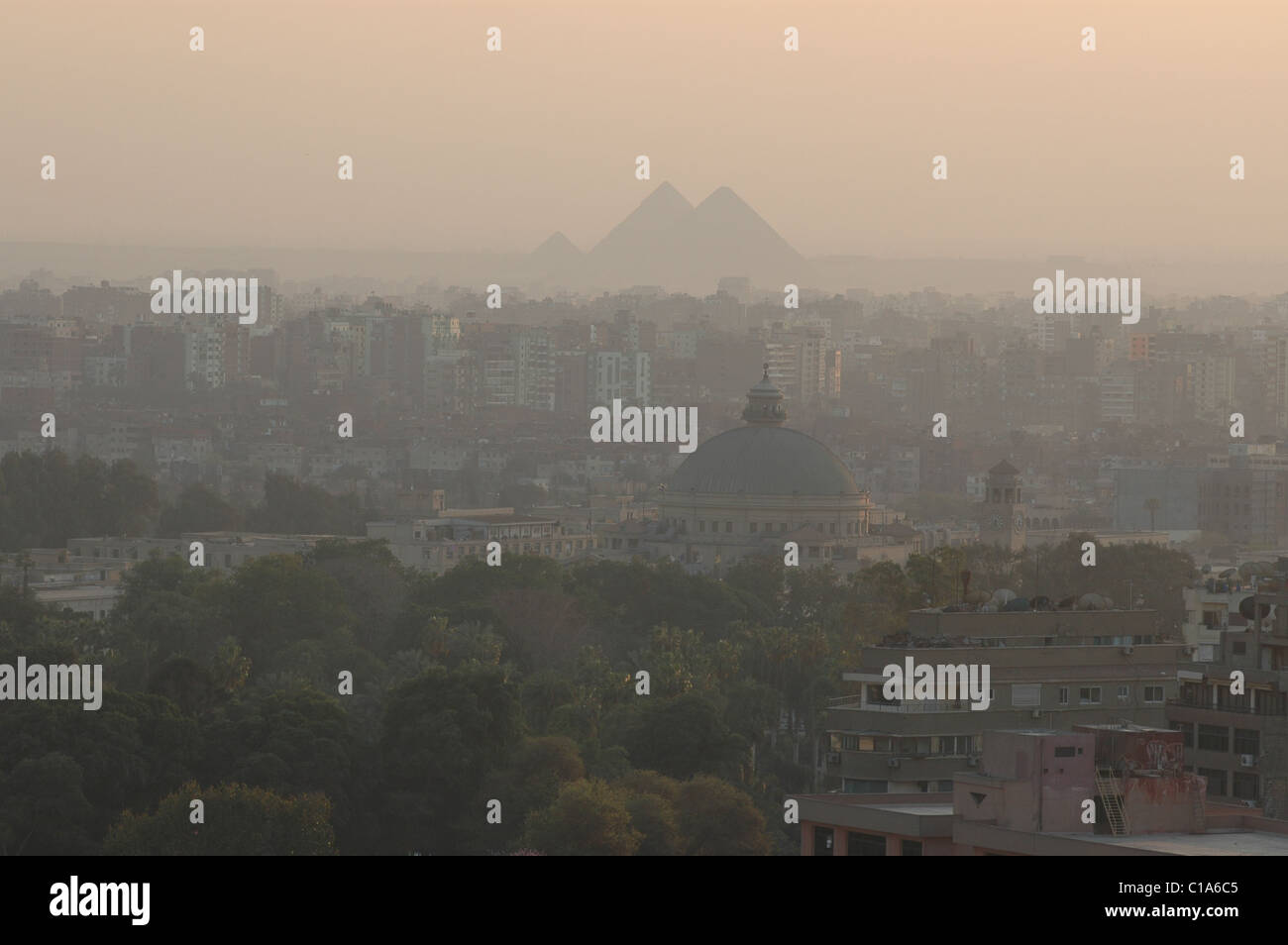 Aerial view of giza pyramids hi-res stock photography and images - Alamy