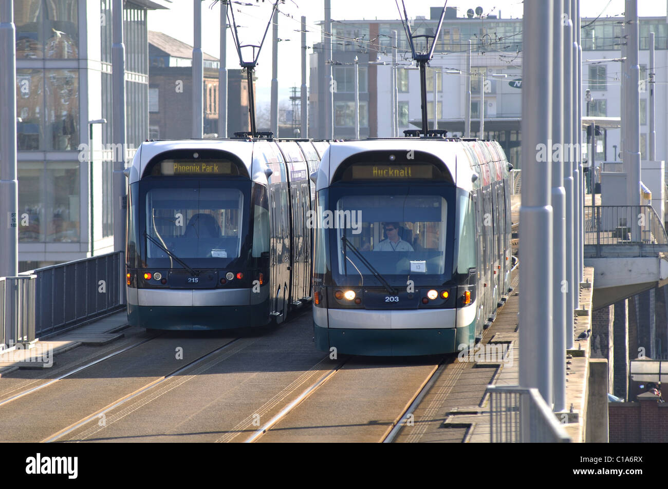Nottingham trams hi-res stock photography and images - Alamy