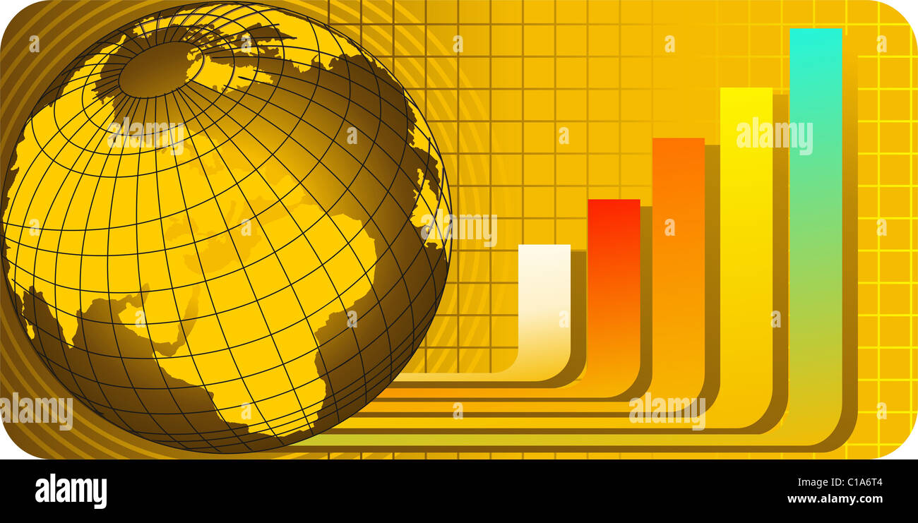 globe and graph Stock Photo - Alamy