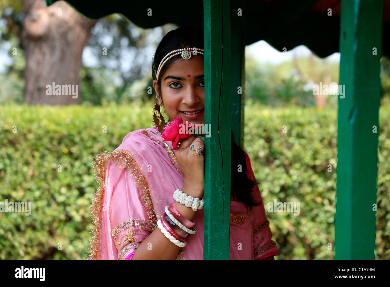 Indian girl in traditional dress hi-res stock photography and images ...