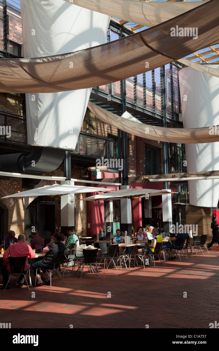 Interior of the atrium at the restored IXL factory, Hobart, Tasmania ...