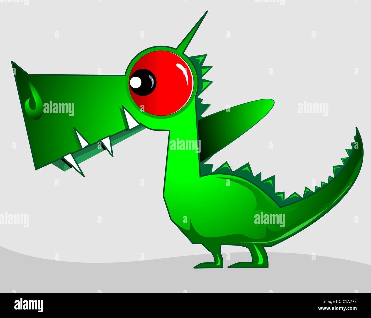 fantasy of a green dinosaur Stock Photo - Alamy