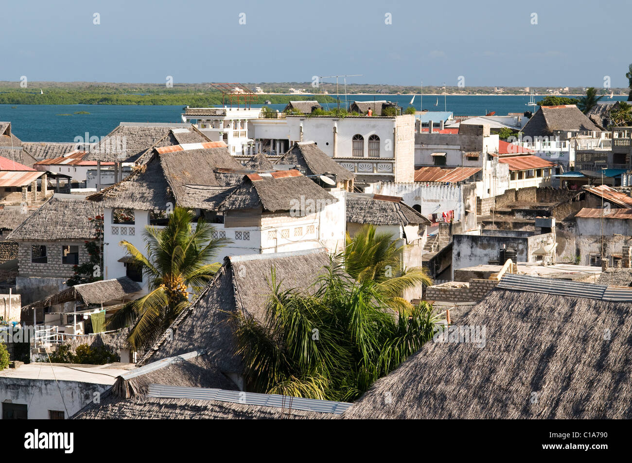 View of Old Stone Town, Lamu, Kenya Stock Photo - Alamy