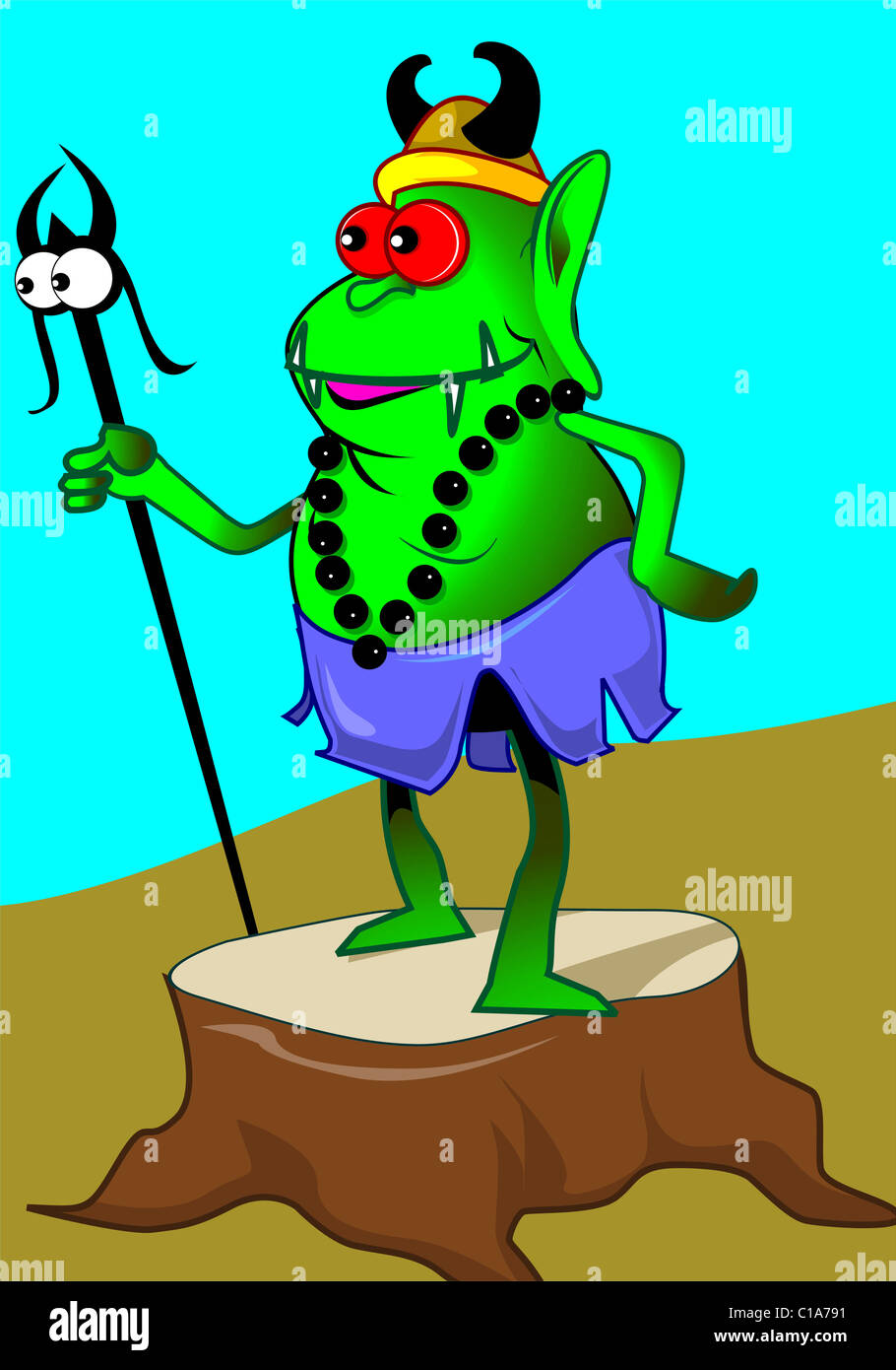 fantasy of a green vampire Stock Photo - Alamy