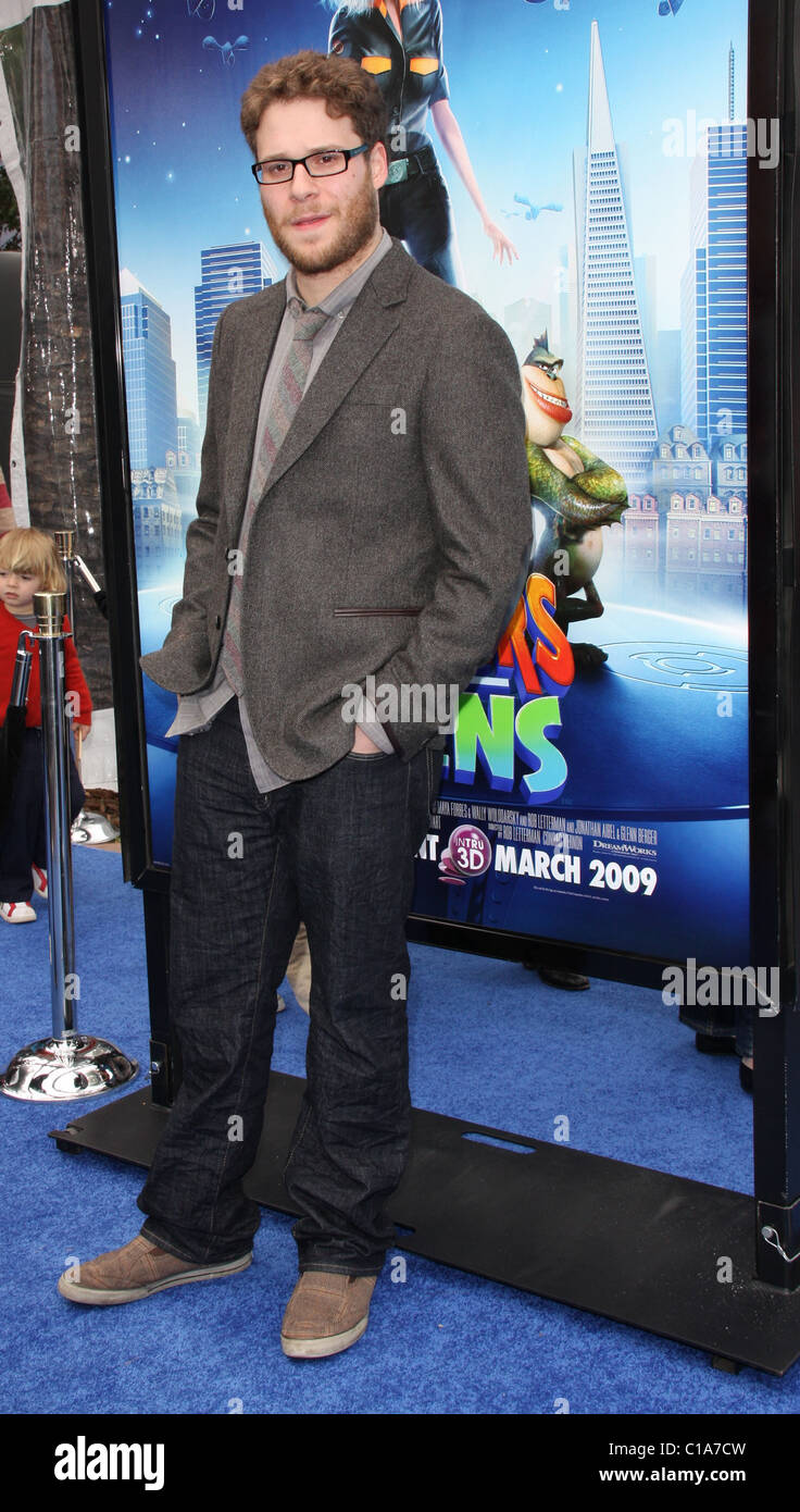 Seth Rogen Los Angeles premiere Monsters Vs Aliens held at the Gibson ...