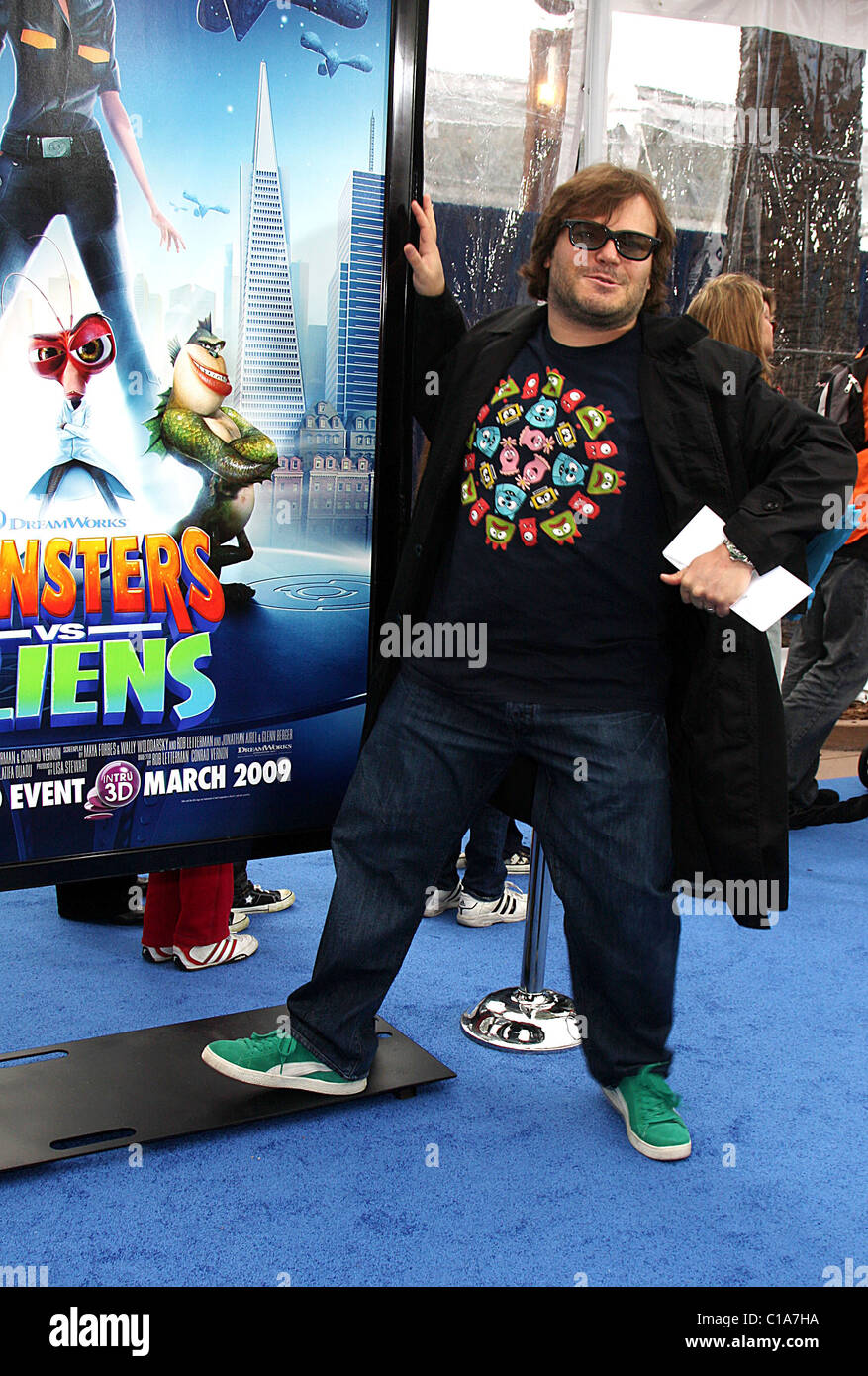 Jack Black Los Angeles premiere Monsters Vs Aliens held at the Gibson ...