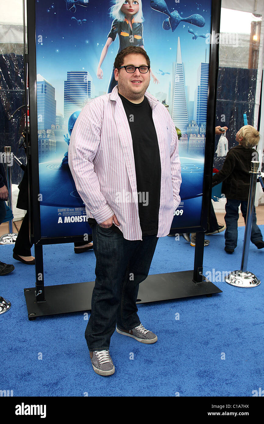 Jonah Hill Los Angeles premiere Monsters Vs Aliens held at the Gibson ...