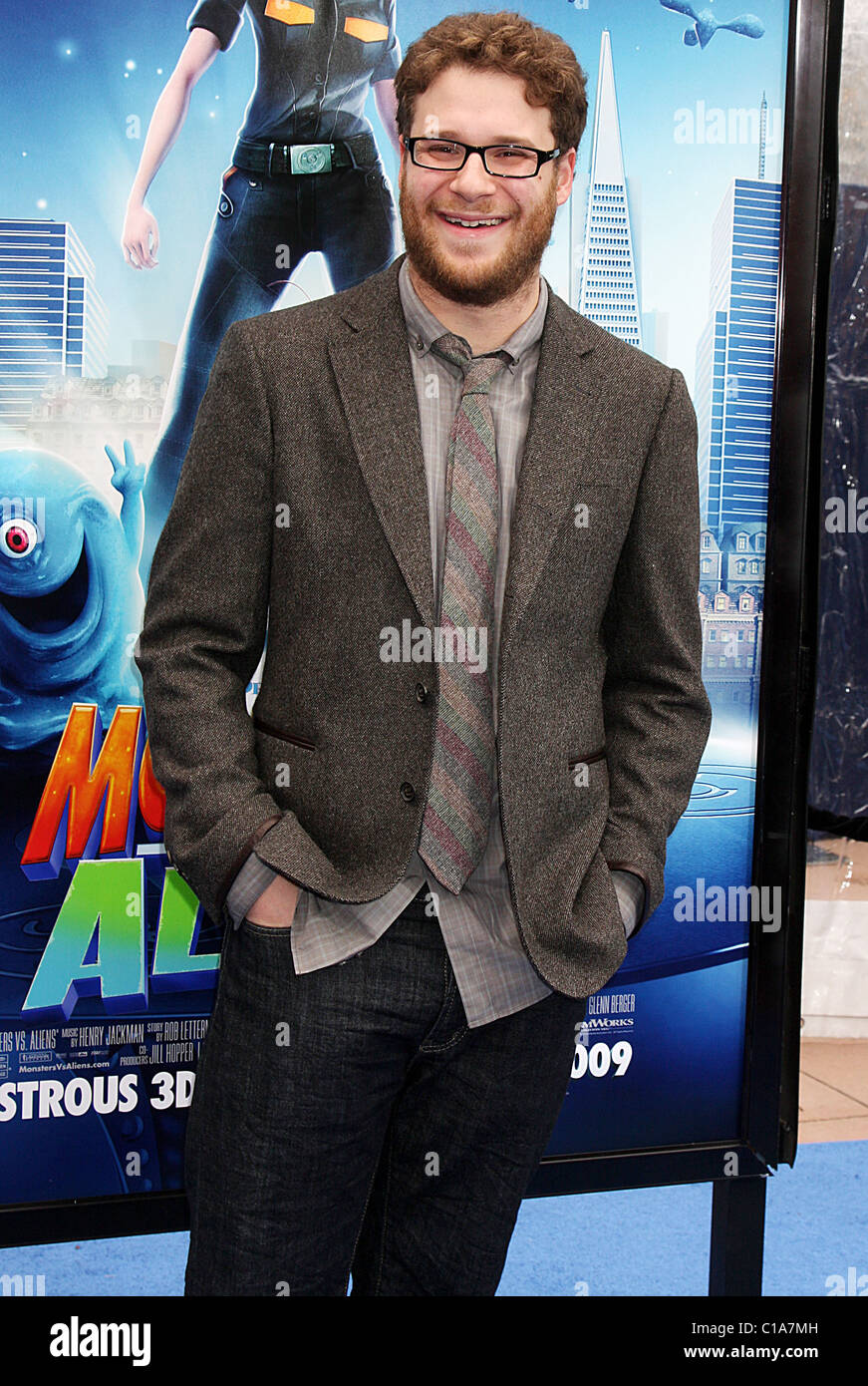 Seth Rogen Los Angeles premiere Monsters Vs Aliens held at the Gibson ...