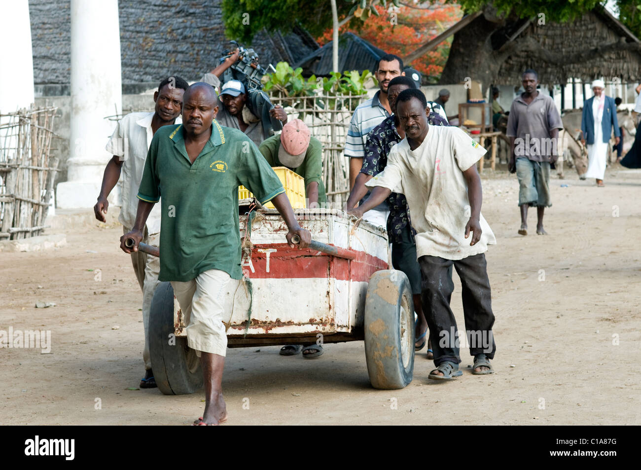 Harambee Avenue, Old Stone Town, Lamu, Kenya Stock Photo - Alamy
