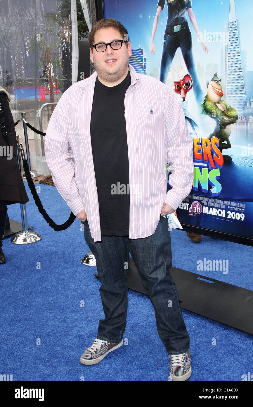 Jonah Hill, Los Angeles premiere Monsters Vs Aliens held at the Gibson ...