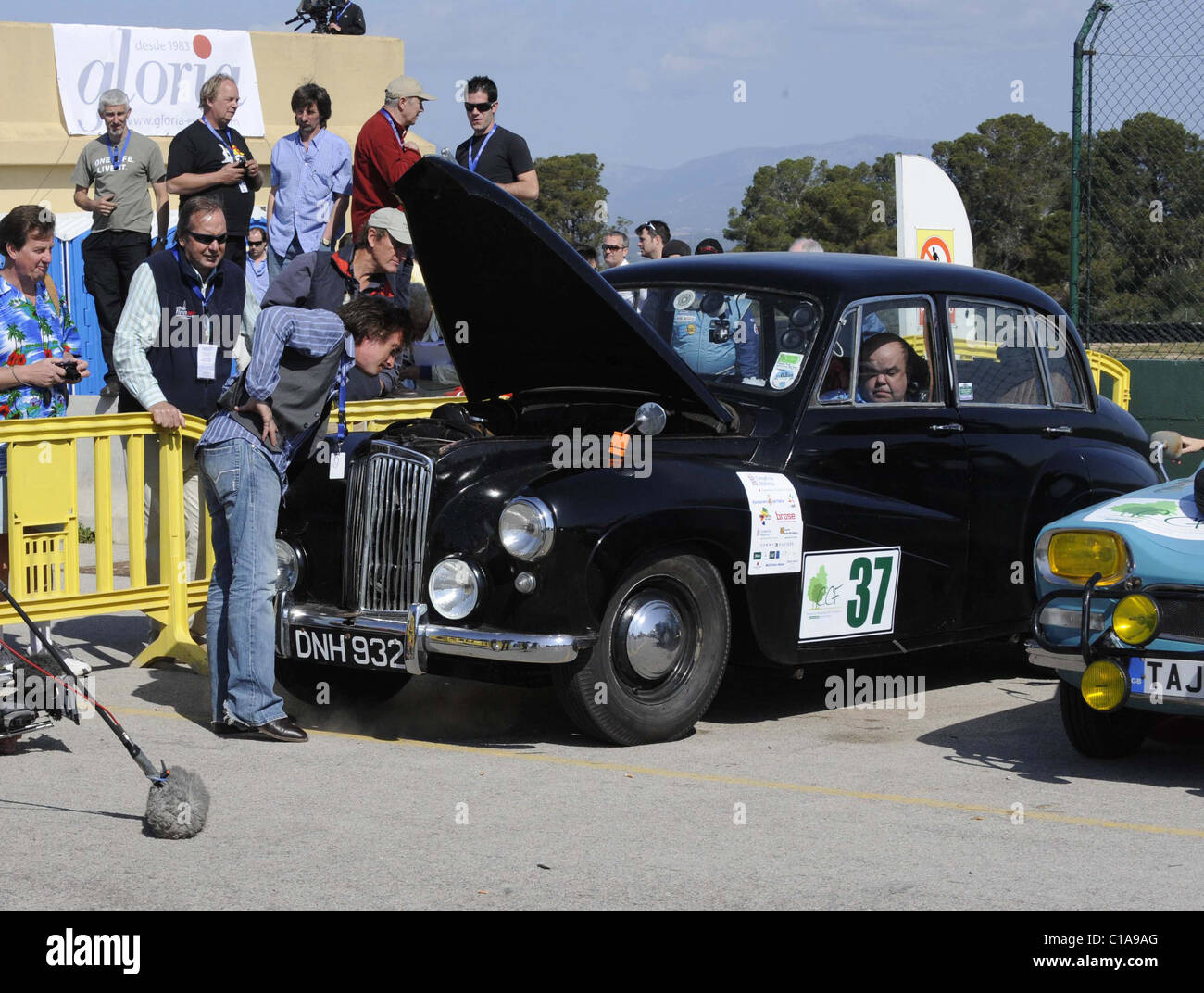 Richard Hammond filming on location for the BBC television show 'Top ...