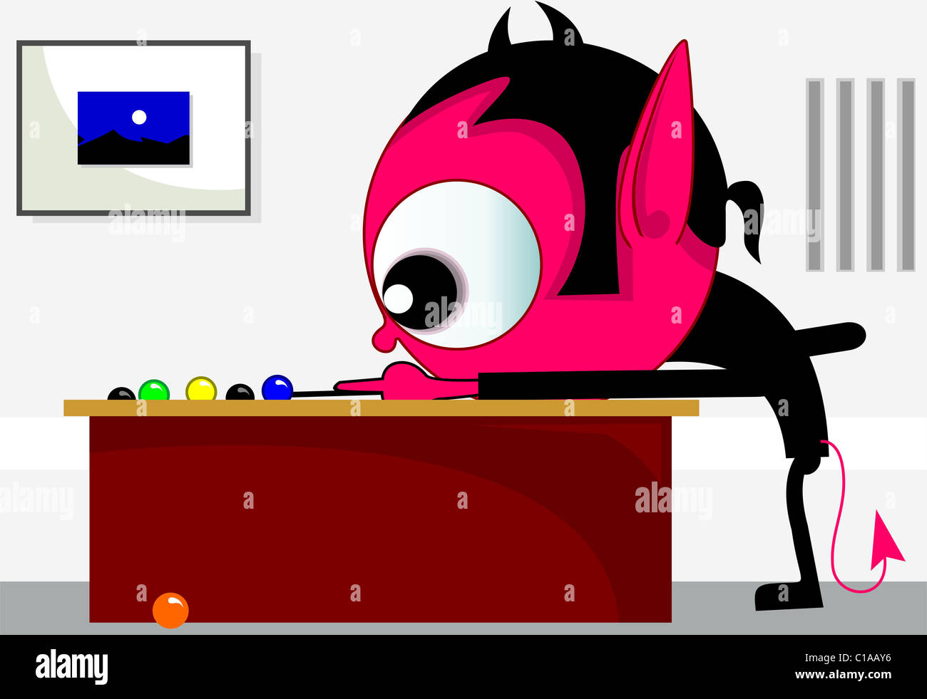 Cartoon billiards hi-res stock photography and images - Alamy