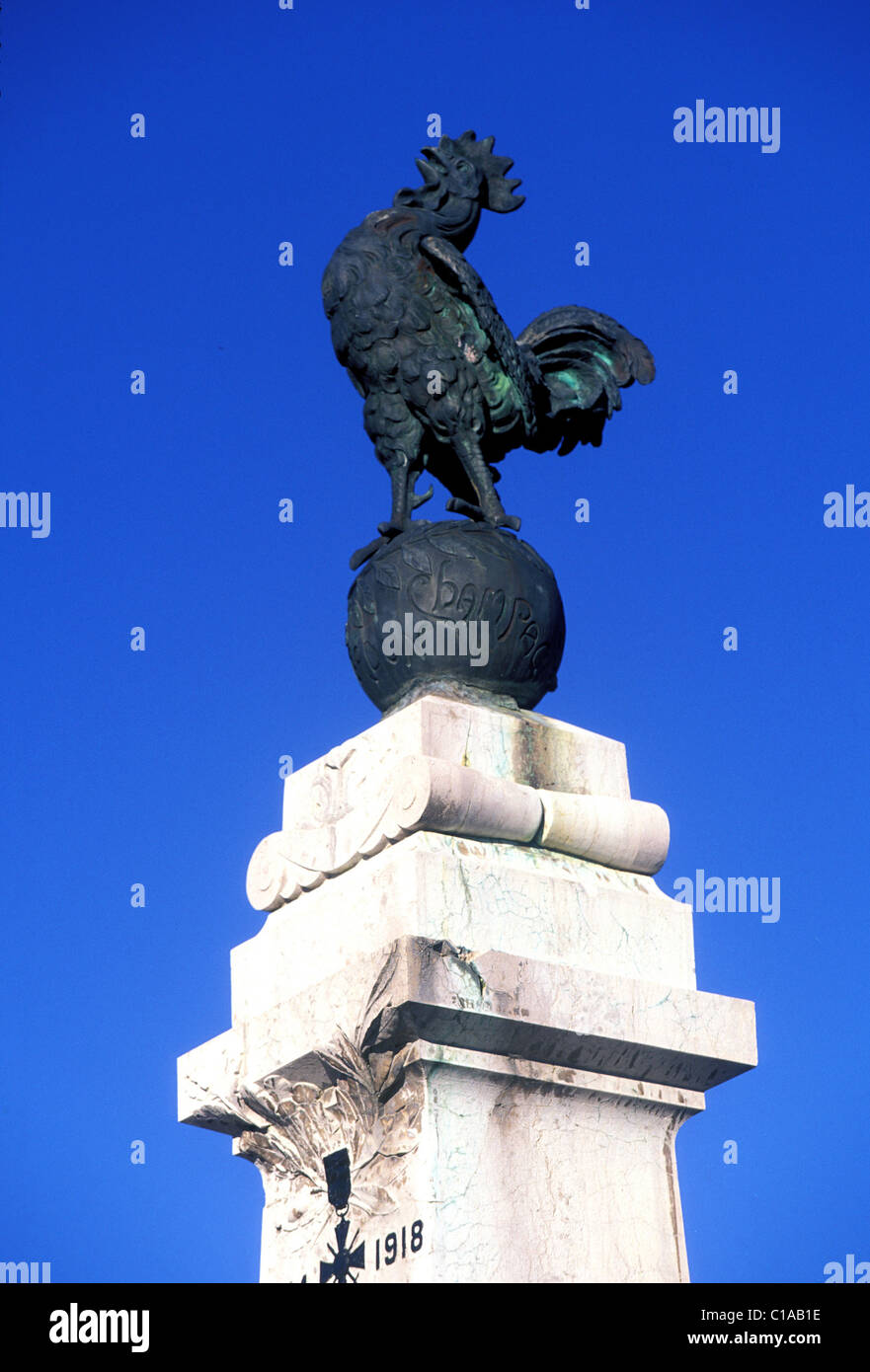 France, Puy de Dome, war memorial, Eglisolles, Forez mountains Stock ...