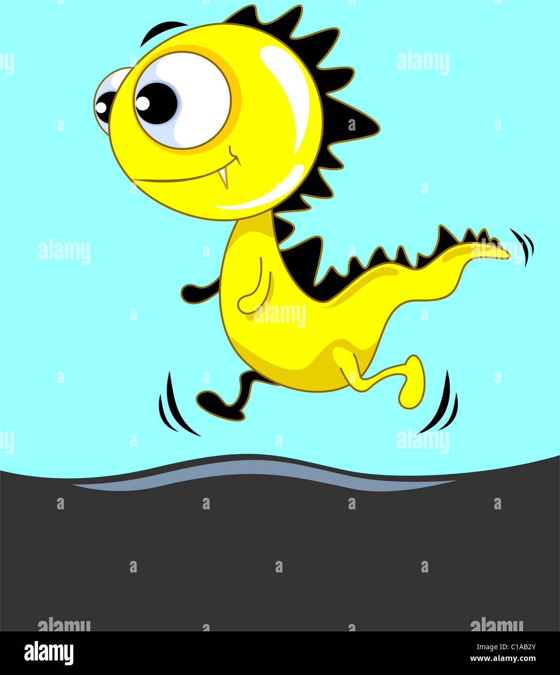fantasy of dinosaur running Stock Photo - Alamy