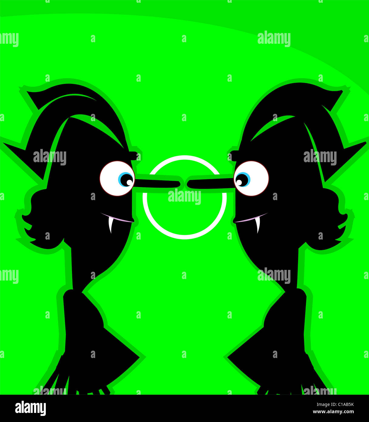 fantasy of two female vampires Stock Photo - Alamy