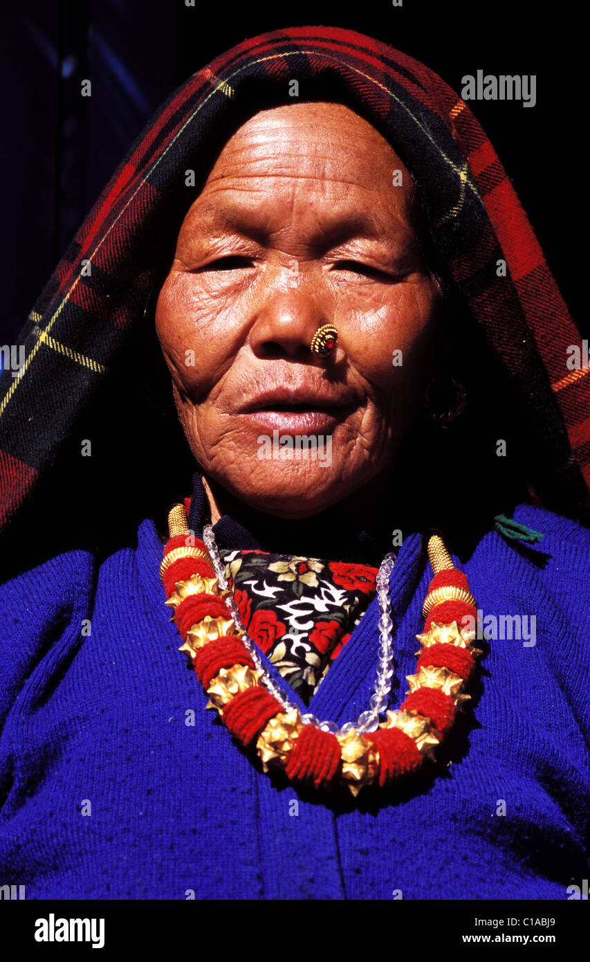 Nepal, the Annapurnas region, nepalese face Stock Photo - Alamy