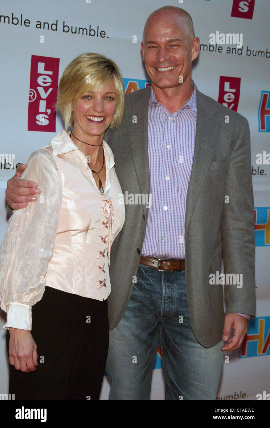 Kelli O'Donnell poses with Robert Hanson from Levi and Co. Opening ...