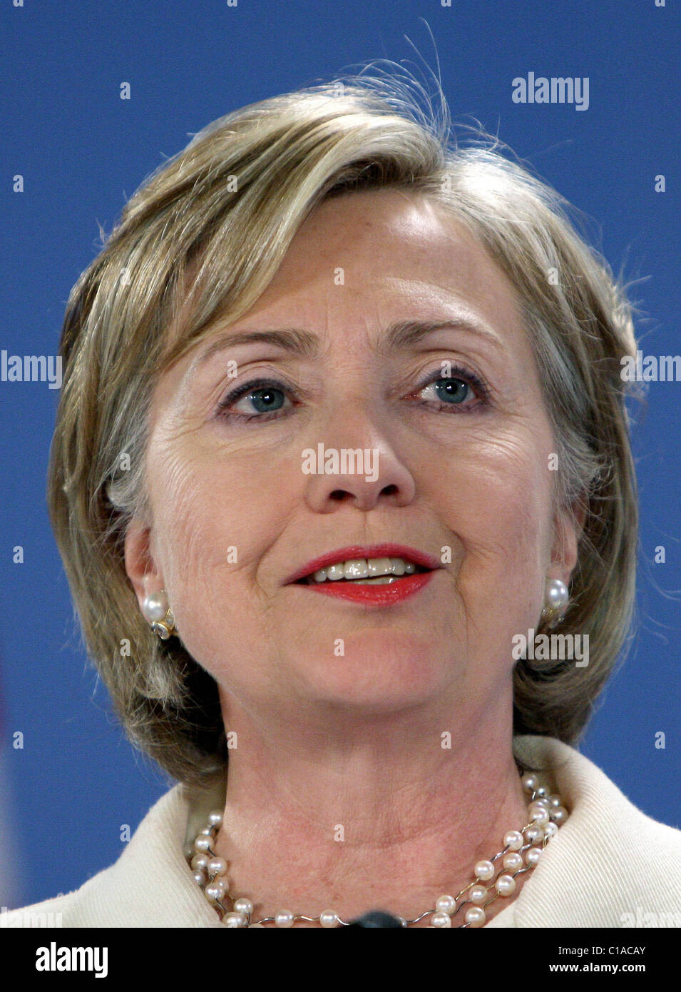 United States Secretary of States Hillary Clinton gave a press ...