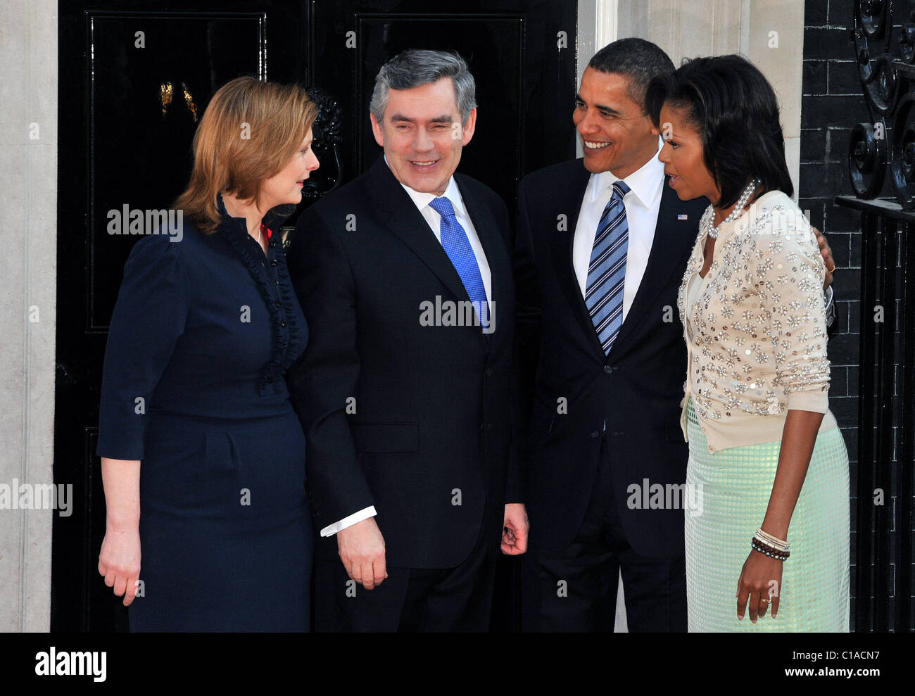 US President Barack Obama arrives at 10 Downing Street for a meeting ...