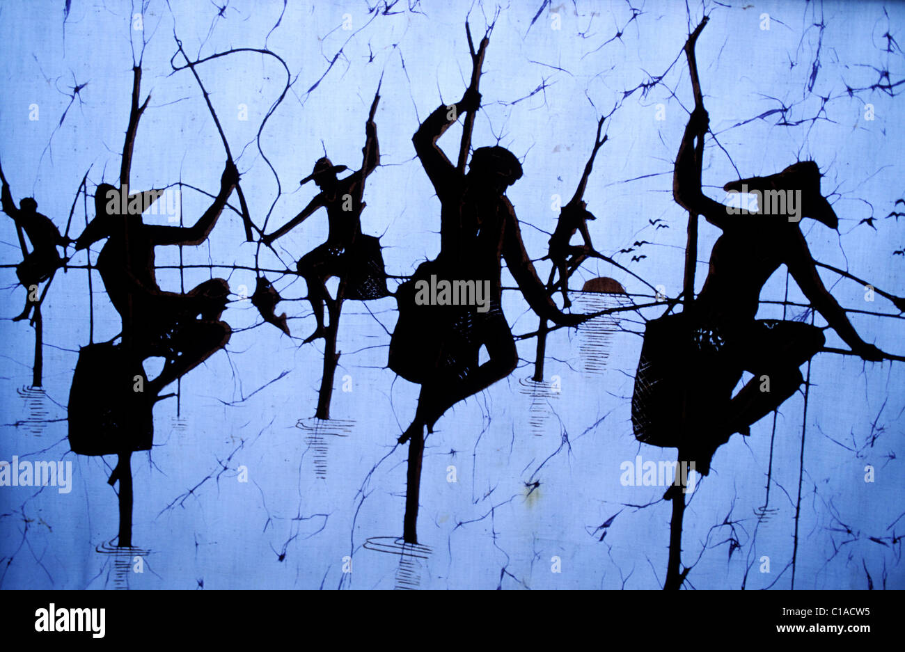 Sri Lanka, Kandy, Batik material Stock Photo - Alamy