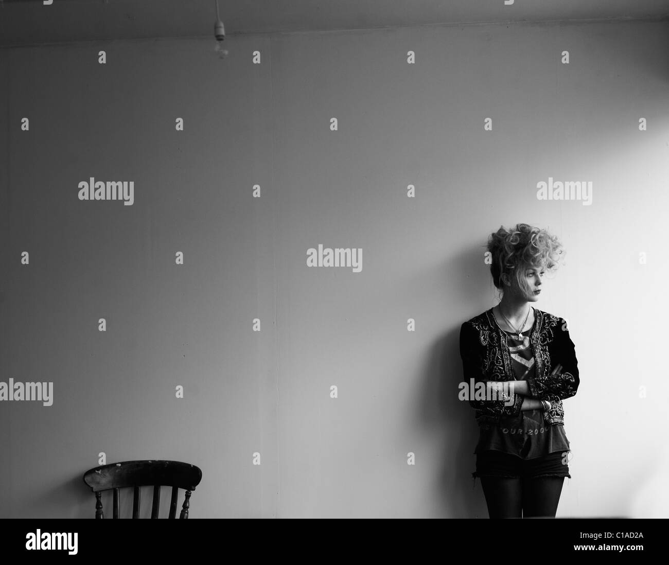 Girl looking out Black and White Stock Photos & Images - Alamy