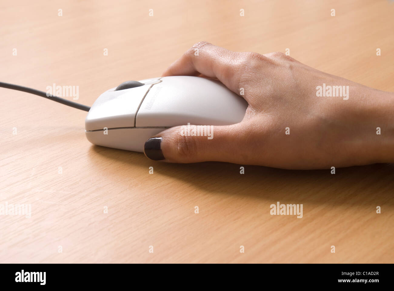 Computer mouse and hand Stock Photo - Alamy