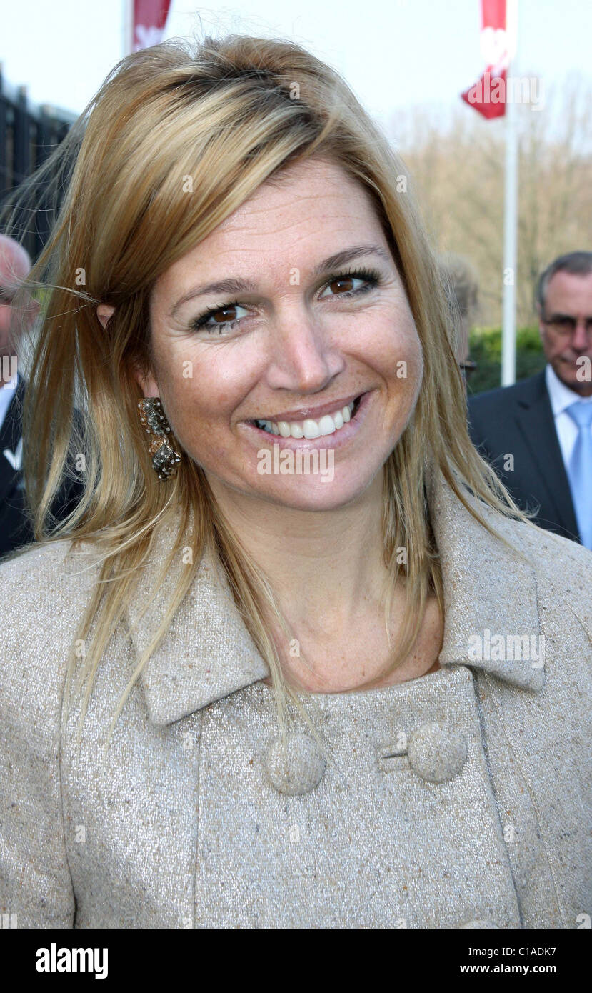 Dutch Pincess Maxima arrives at Ahoy where she opens the Colourful ...