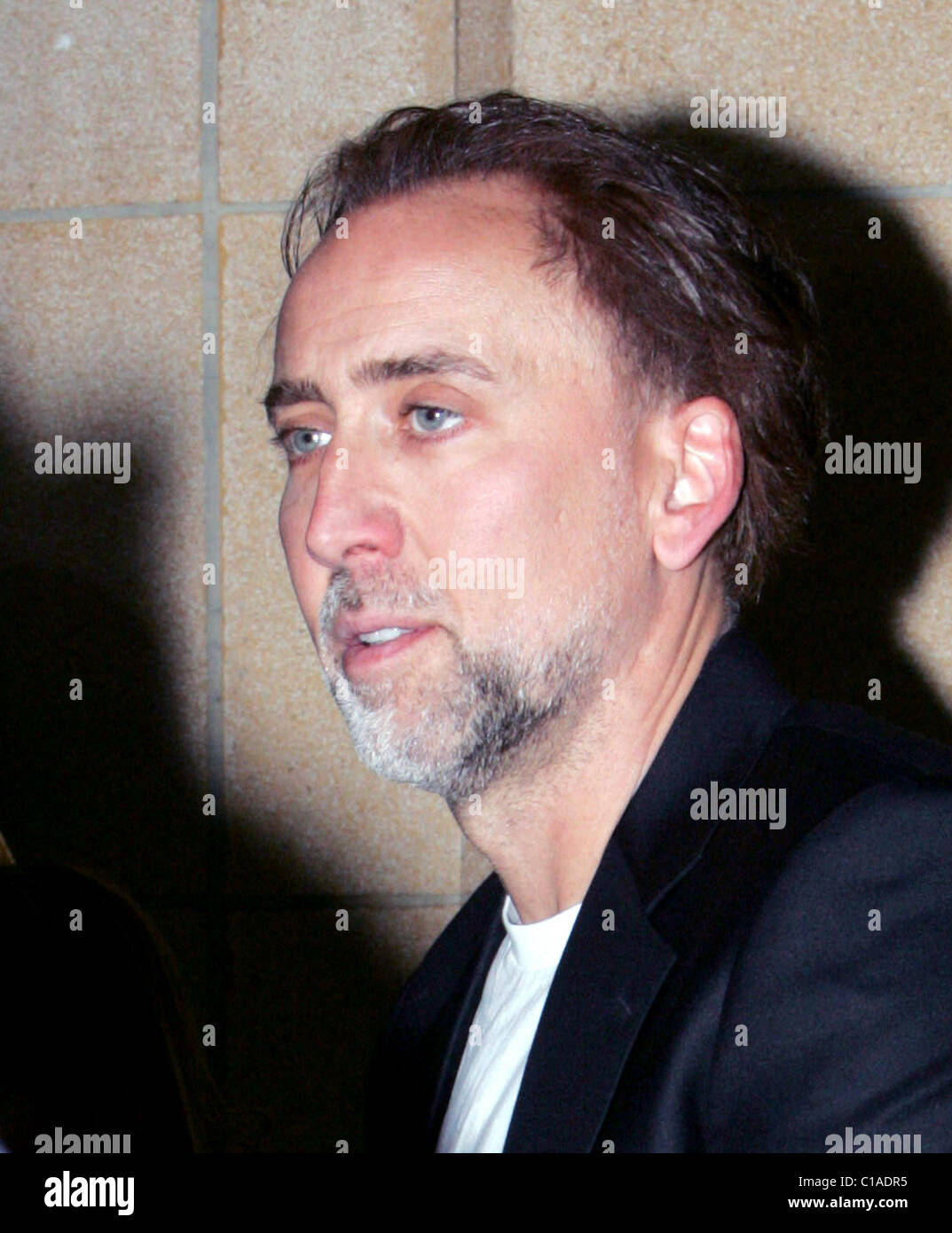 Nicolas cage leaving london hotel hi-res stock photography and images ...