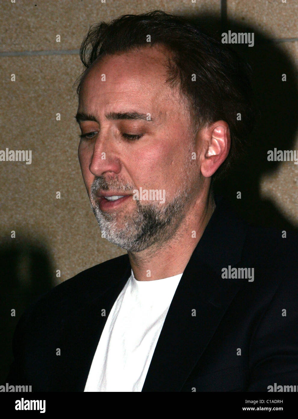 Nicolas cage leaving london hotel hi-res stock photography and images ...