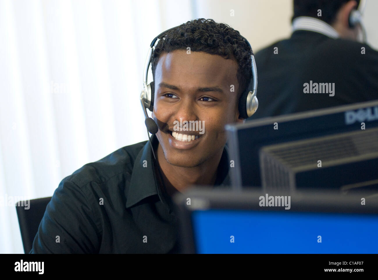 Call Centre Worker UK Stock Photo - Alamy