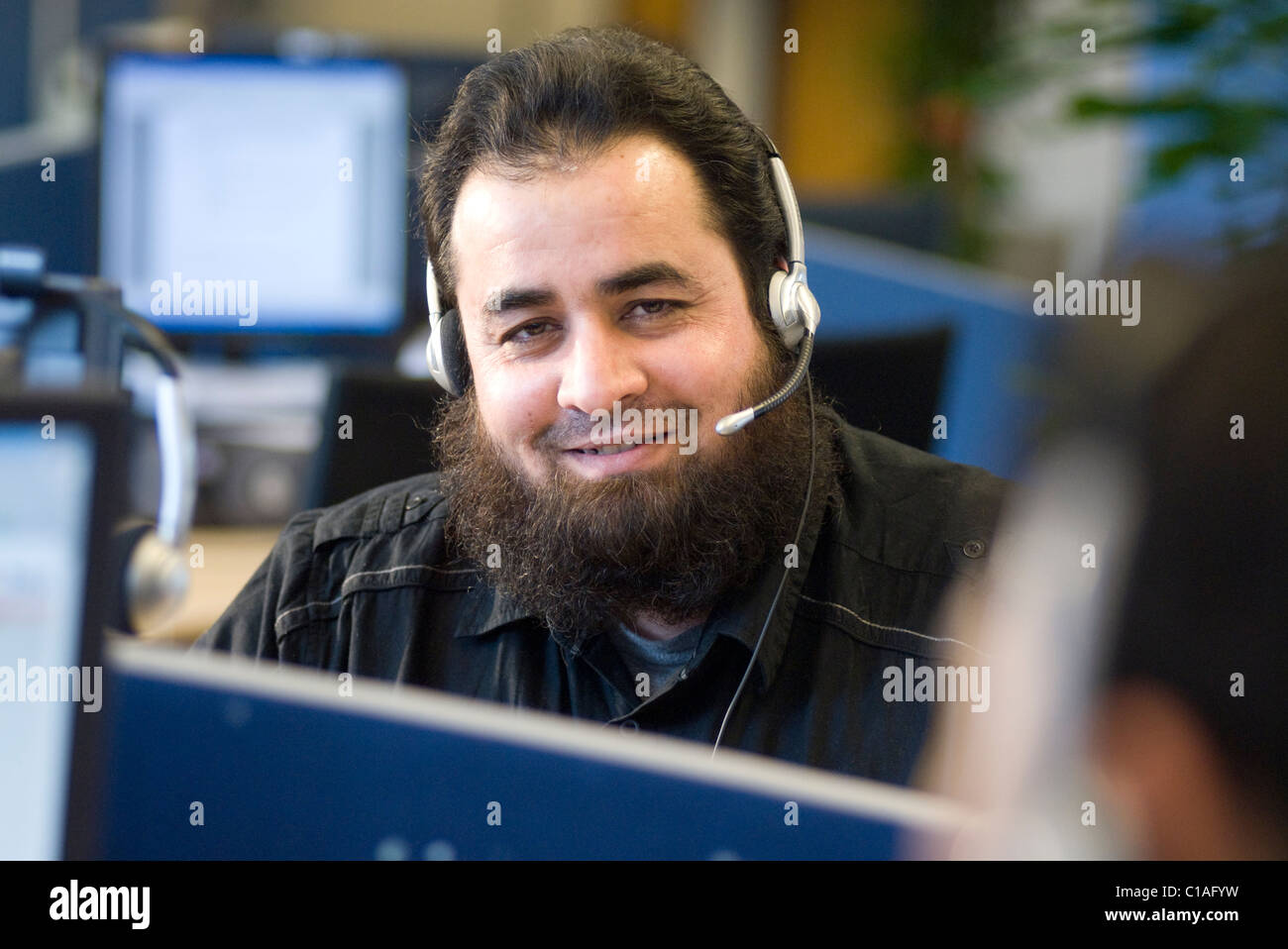 Call centre uk worker hi-res stock photography and images - Alamy