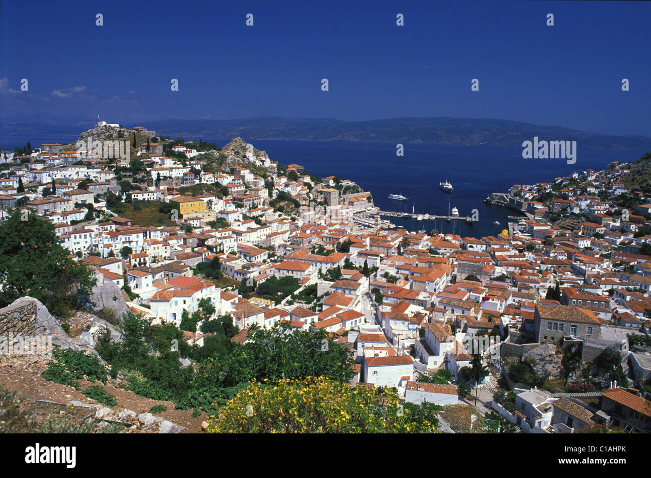 Greece, Saronic Islands, Hydra Island, Hydra-city Stock Photo - Alamy