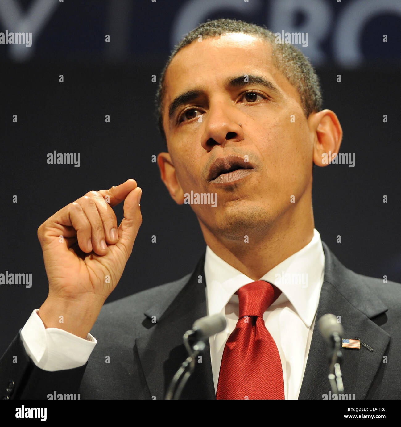 Barack Obama, at the press conference for the G20 Summit at Excel ...