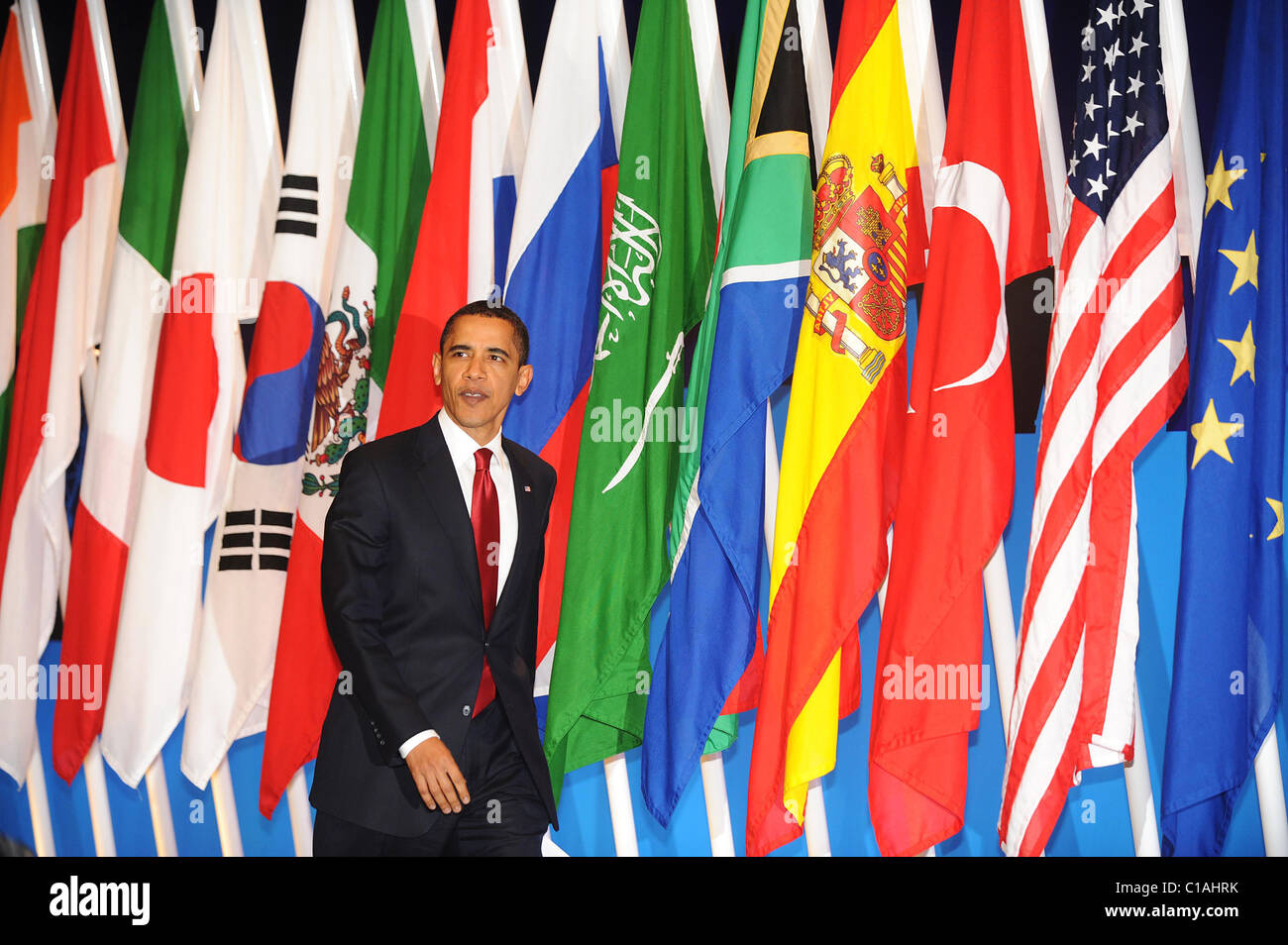 Barack Obama, at the press conference for the G20 Summit at Excel ...